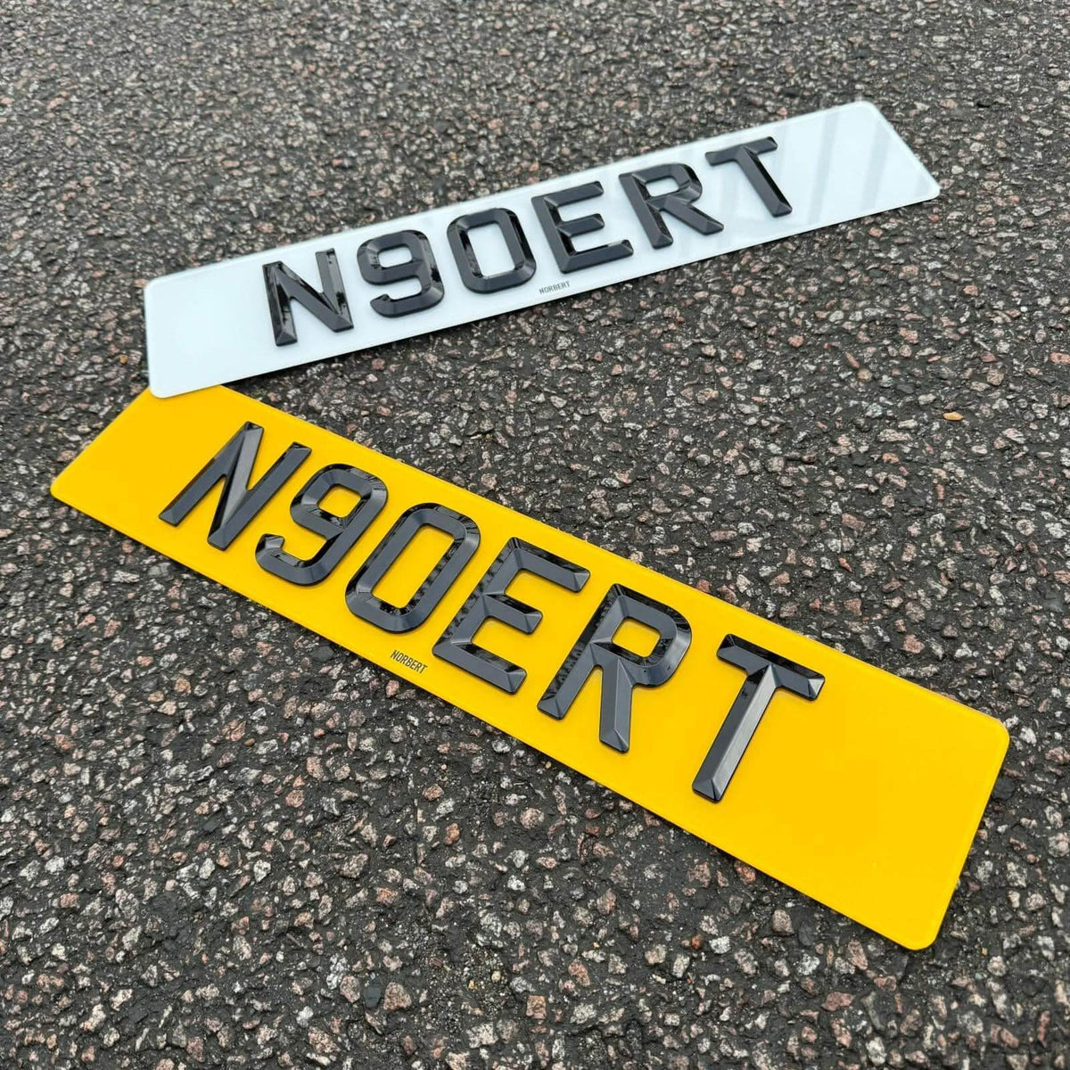 BEVEL GLOSS 4D NUMBER PLATES